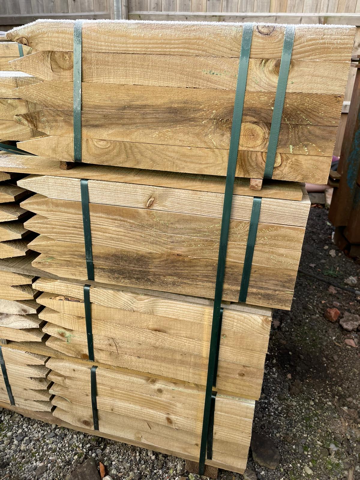 Timber Peg 0.6m x 50 x 50 (2ft 2 x2) - 25 pegs per pack (Sold individu ...